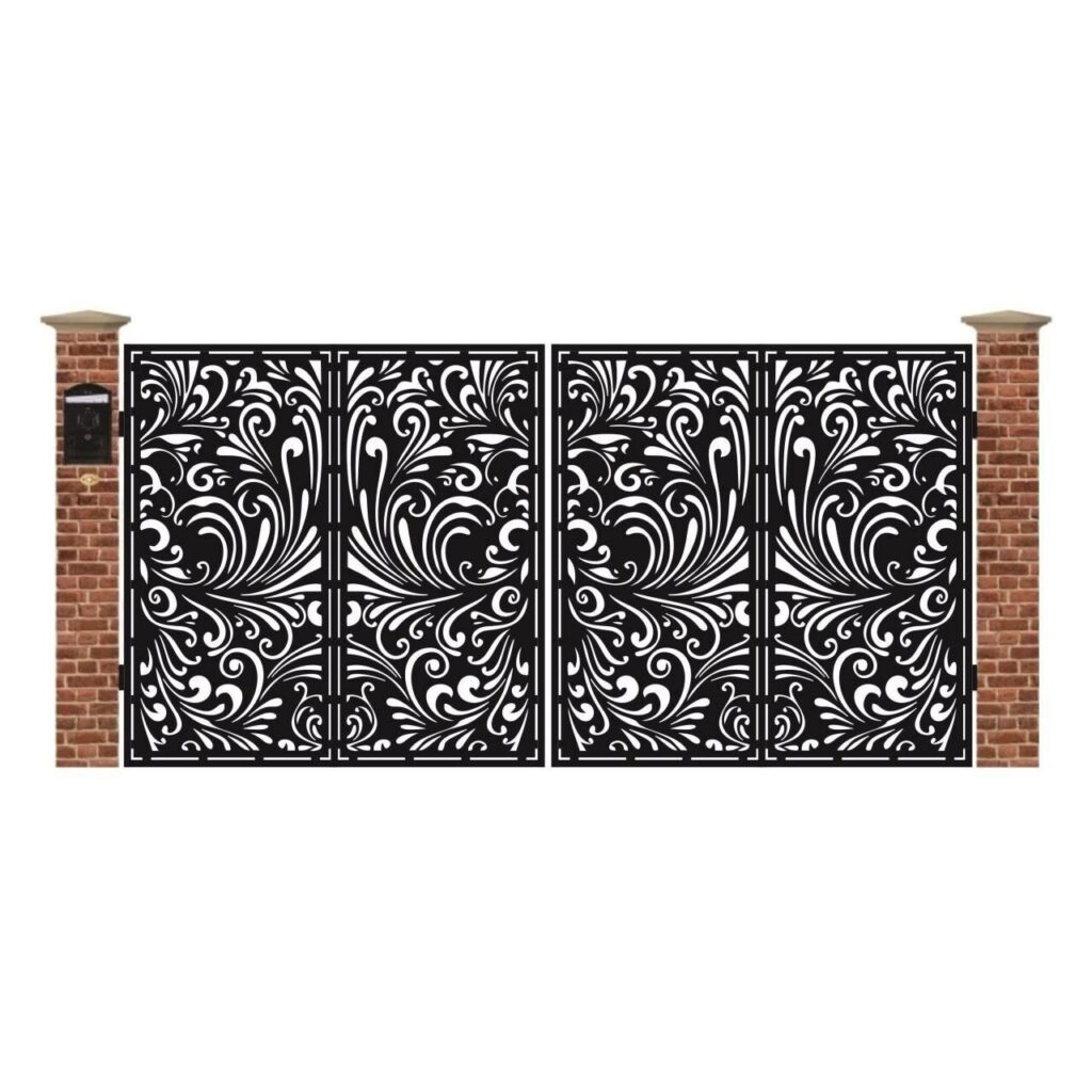 Panou de gard mare din tabla debitata cu plasma MAX 50 1500×1940 mm ...