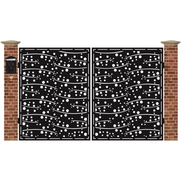 Poarta acces auto mica din tabla debitata cu plasma MAX 30 3000 mm x ...