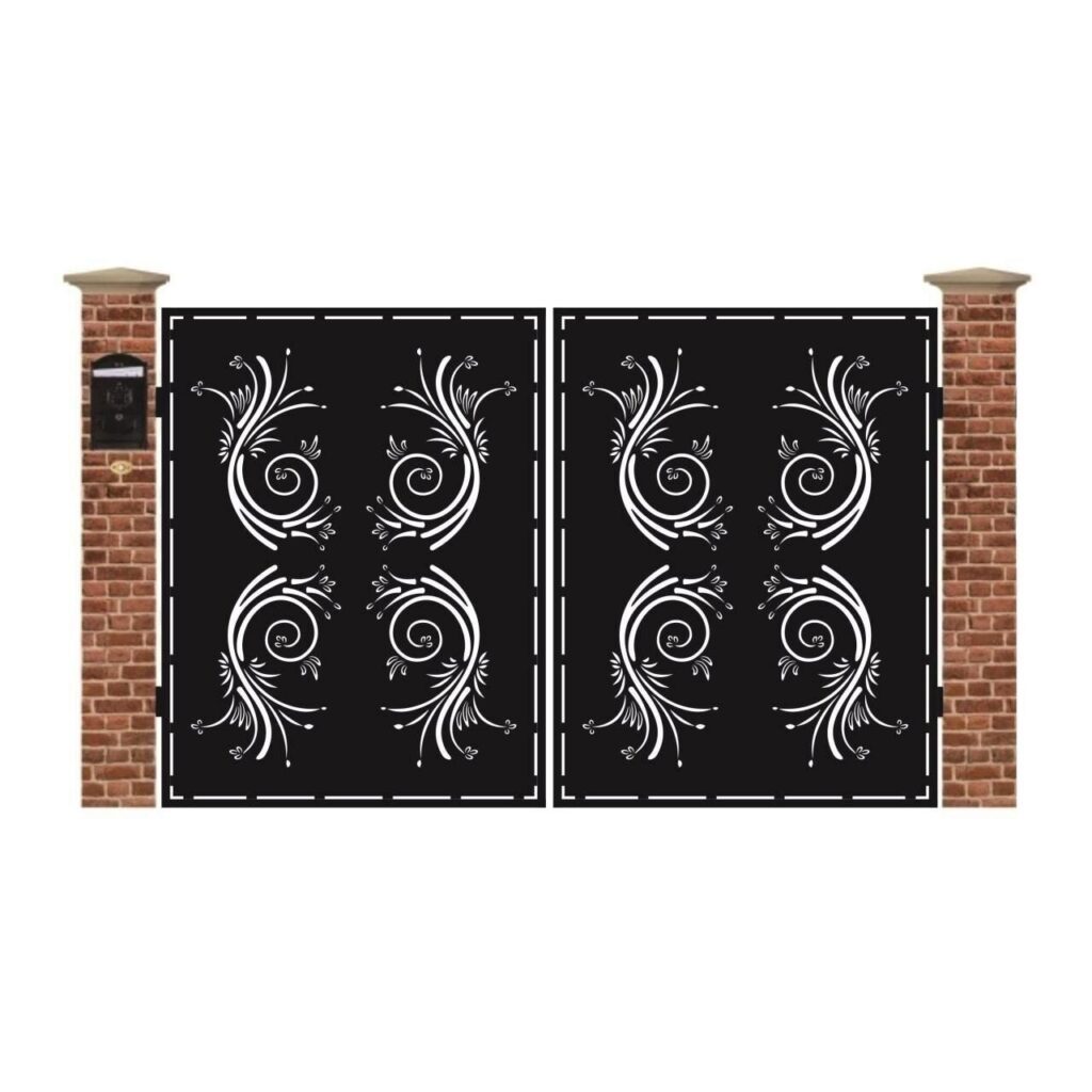 Poarta acces auto mica din tabla debitata cu plasma MAX 16 3000×1940 mm ...