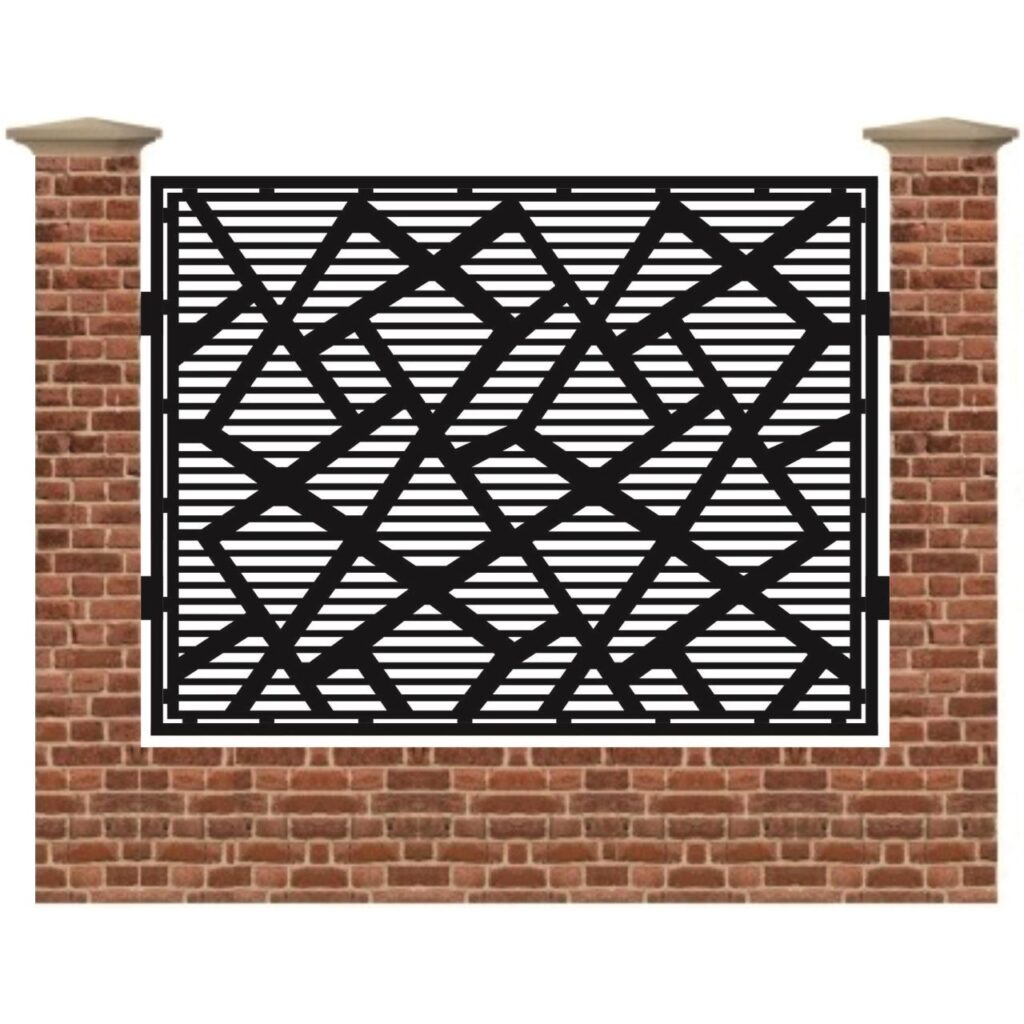 Panou de gard mare din tabla debitata cu plasma MAX 55 1500 mm x 1940 ...