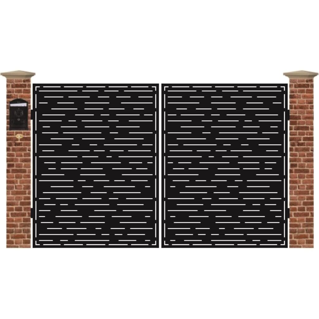 Poarta acces auto mica din tabla debitata cu plasma MAX 65 3000 mm x ...